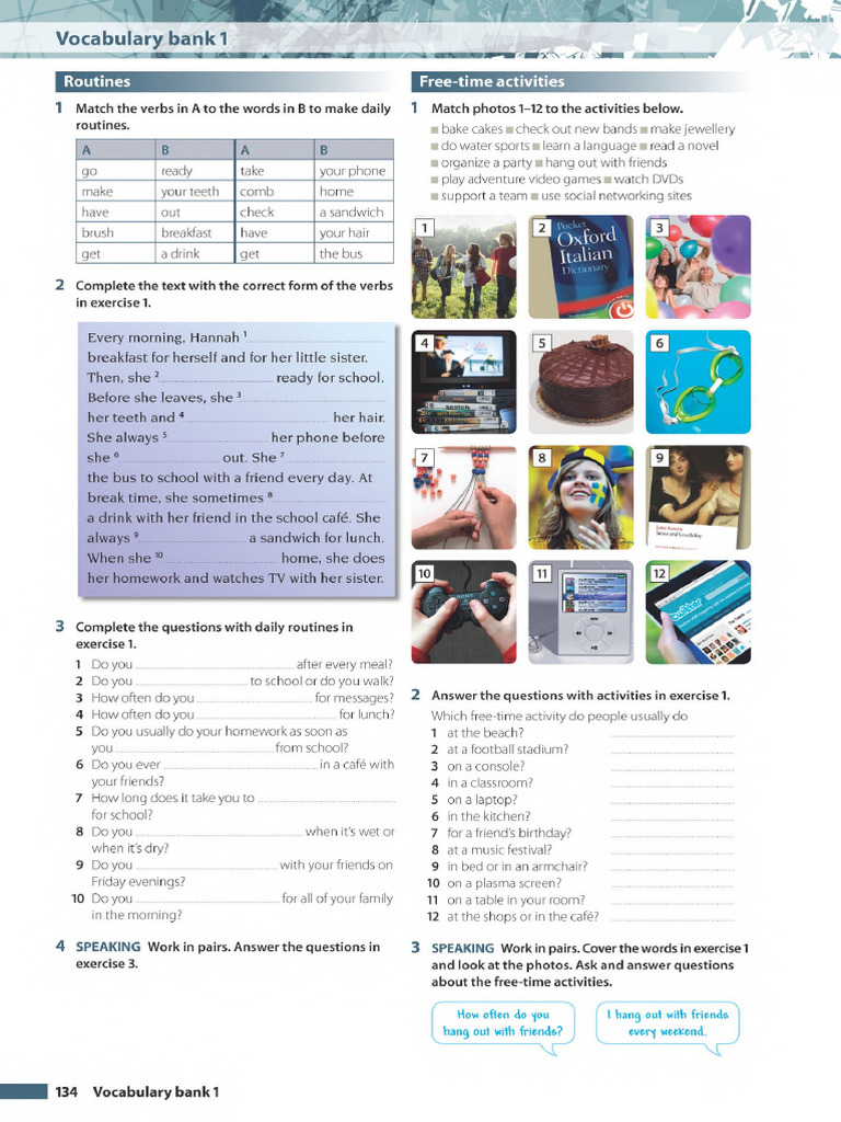 Insight Pre Intermediate SB VOCABULARY BANK | PDF | Foods
