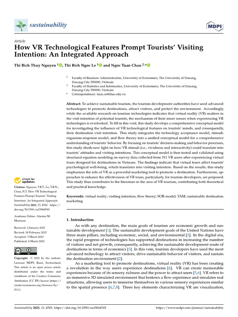 Sustainability 15 04765 | PDF | Virtual Reality | Usability