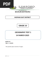 Grade 10 Geography Map Work Task | PDF | Map | Stratosphere