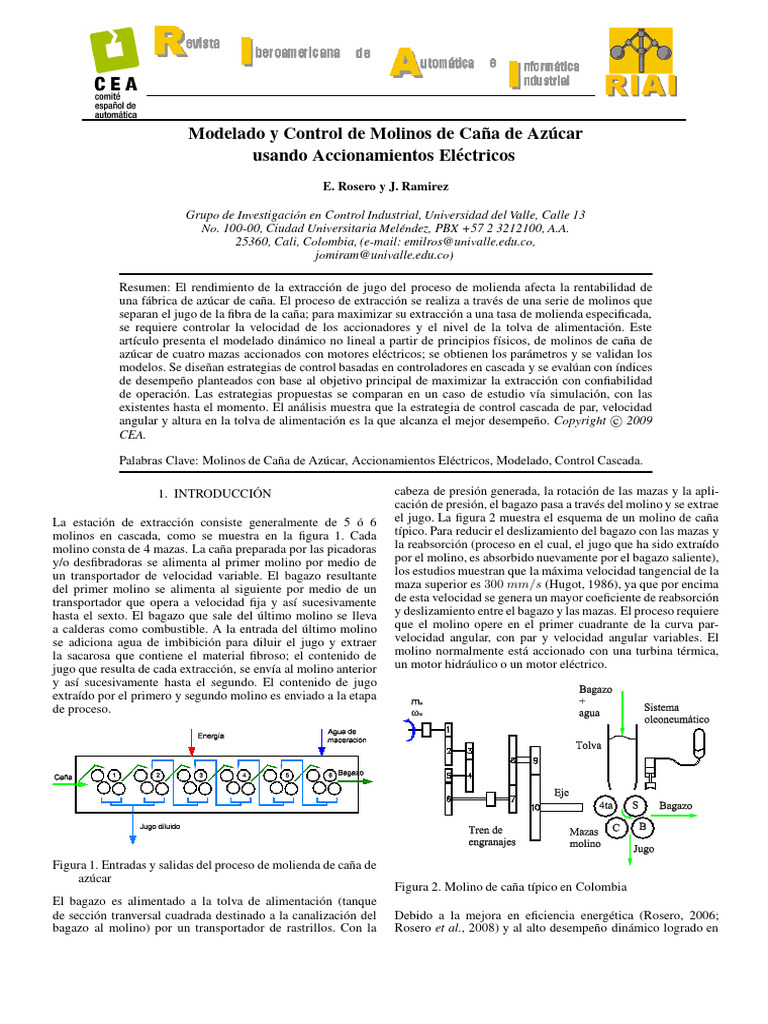 Modelado y Control de Molinos | PDF | Turbina | Molino (molienda)