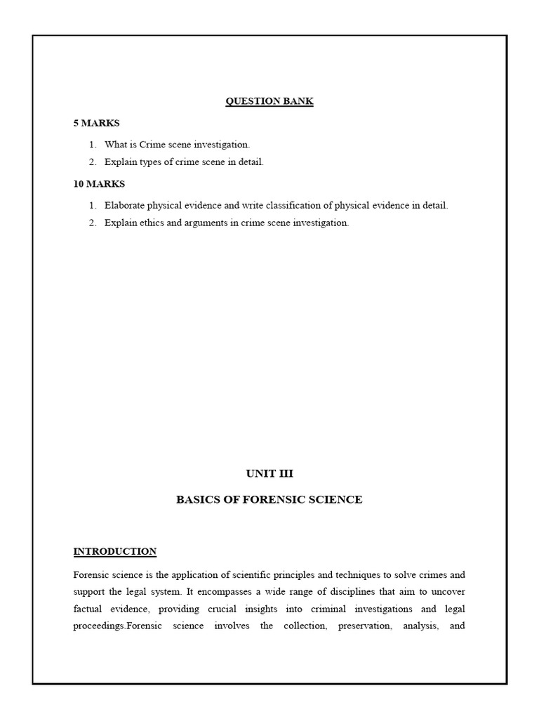 Code of Conduct and Basic Duties - BASICS OF FORENSIC SCIENCE-4 | PDF ...