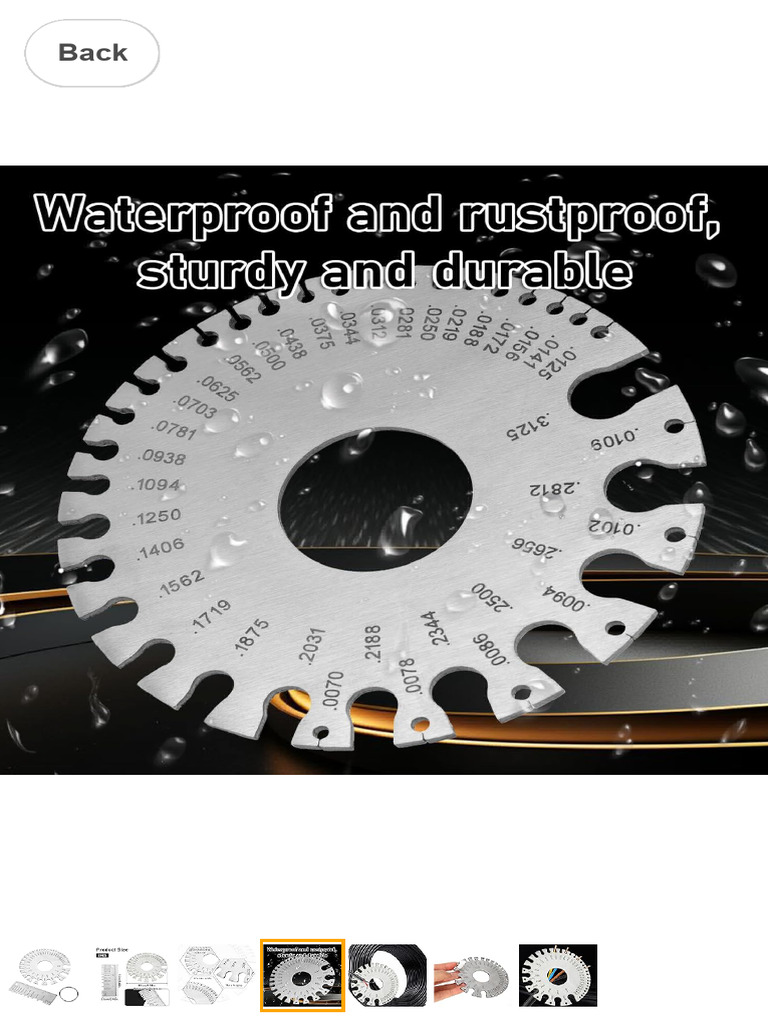2 Pcs Wire Gauge Measuring Tool Wire Size Chart Stainless Steel ...