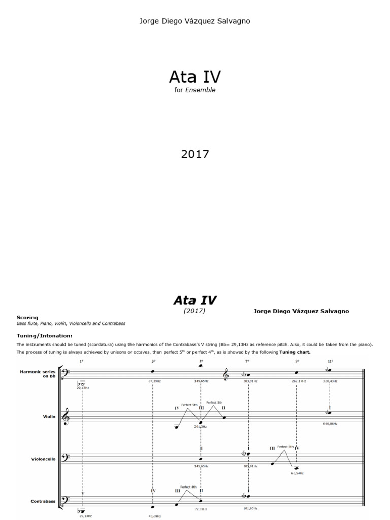 Ata IV_jorge diego vazquez salvagno | PDF | String Instruments | Double Bass