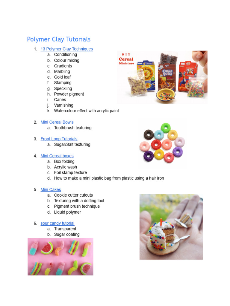 Polymer Clay Pattern Techniques Guide | PDF