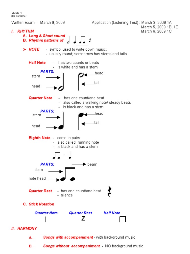 Music Theory Exam Guide | PDF