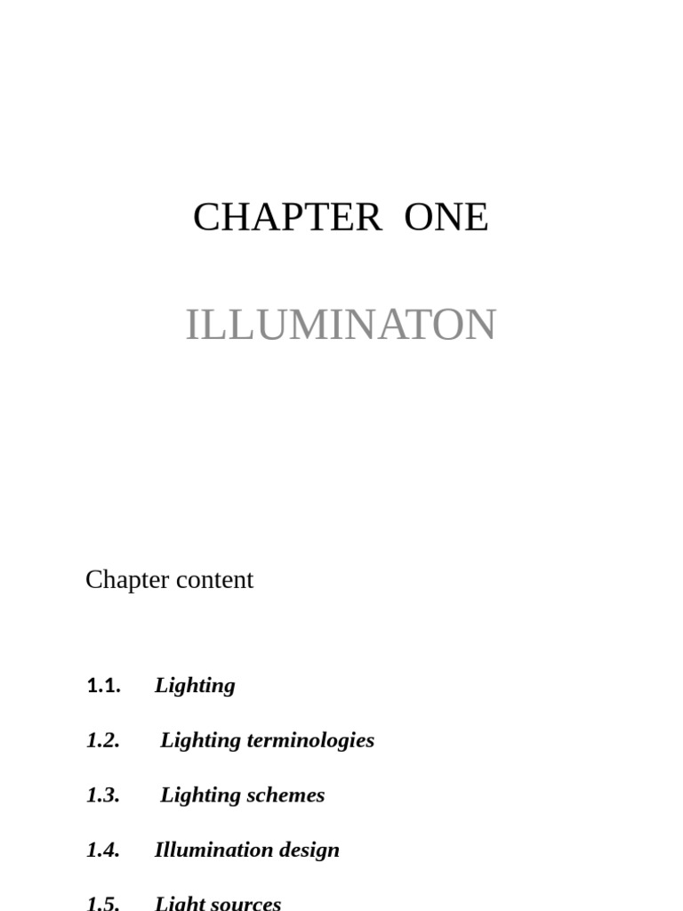 Understanding Illumination and Lighting Design | PDF | Lighting | Light