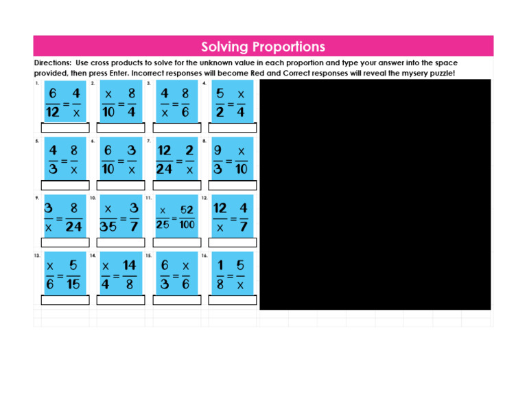 JEREMIAH BLANTON - Argabright - Solving Proportions Digital Puzzle ...