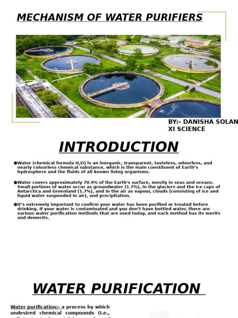 Mechanism of Water Purifiers Explained | PDF | Water Purification | Water