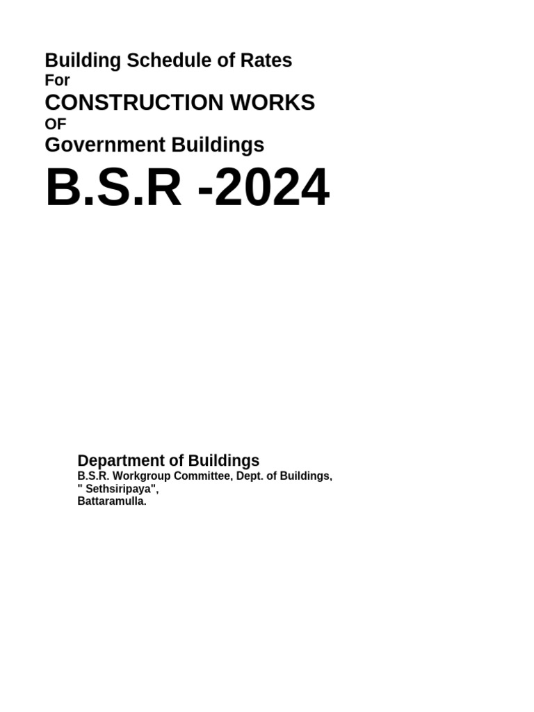 BSR 2024 Construction | PDF | Electrical Wiring | Window