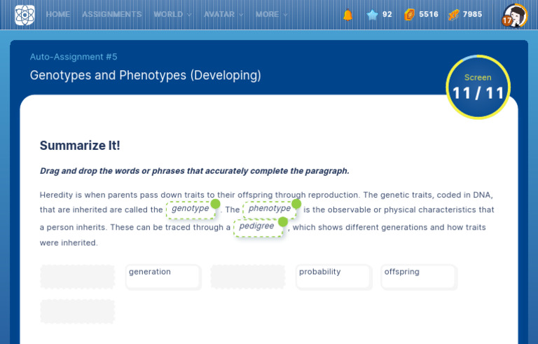 Genotypes and Phenotypes (Developing) - Penda World 2 | PDF