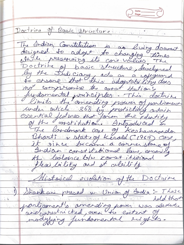 Doctrine of Basic Structure | PDF