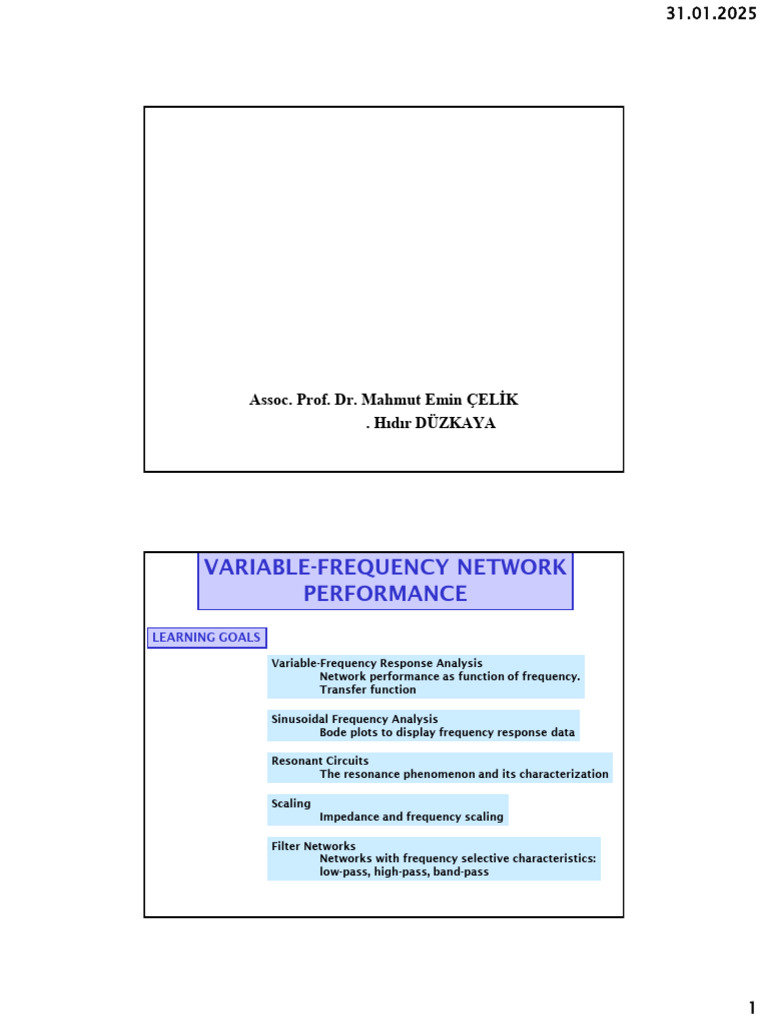 Variable Frequency Network Performance | PDF | Electrical Impedance ...