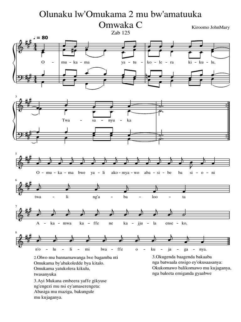 OLunkanu Lw'Omukama 2 Advent Yr C | PDF