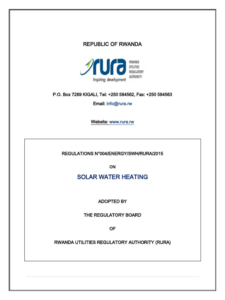 Solar Water Heating Regulations Feb 2015 | PDF | Water Heating | License