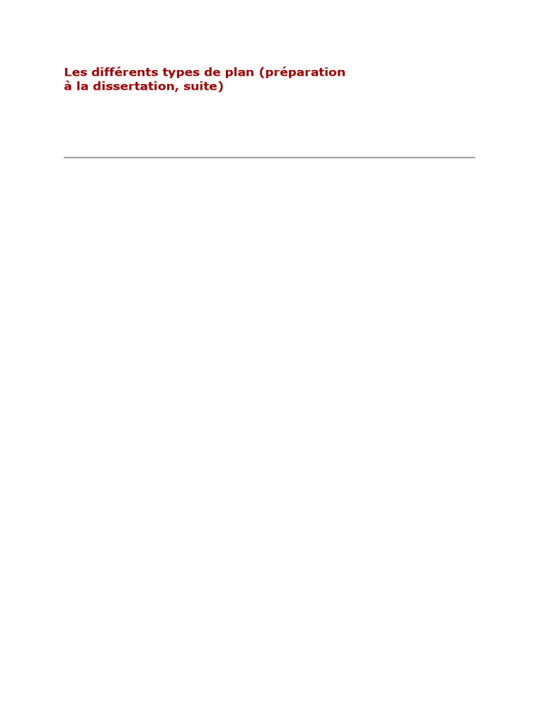 Types de plans pour la dissertation | PDF | Dialectique | Thèses