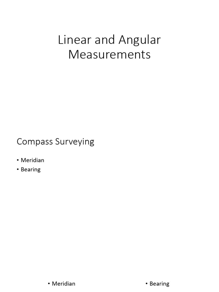 Compass Surveying and Bearings Guide | PDF | Compass | Angle