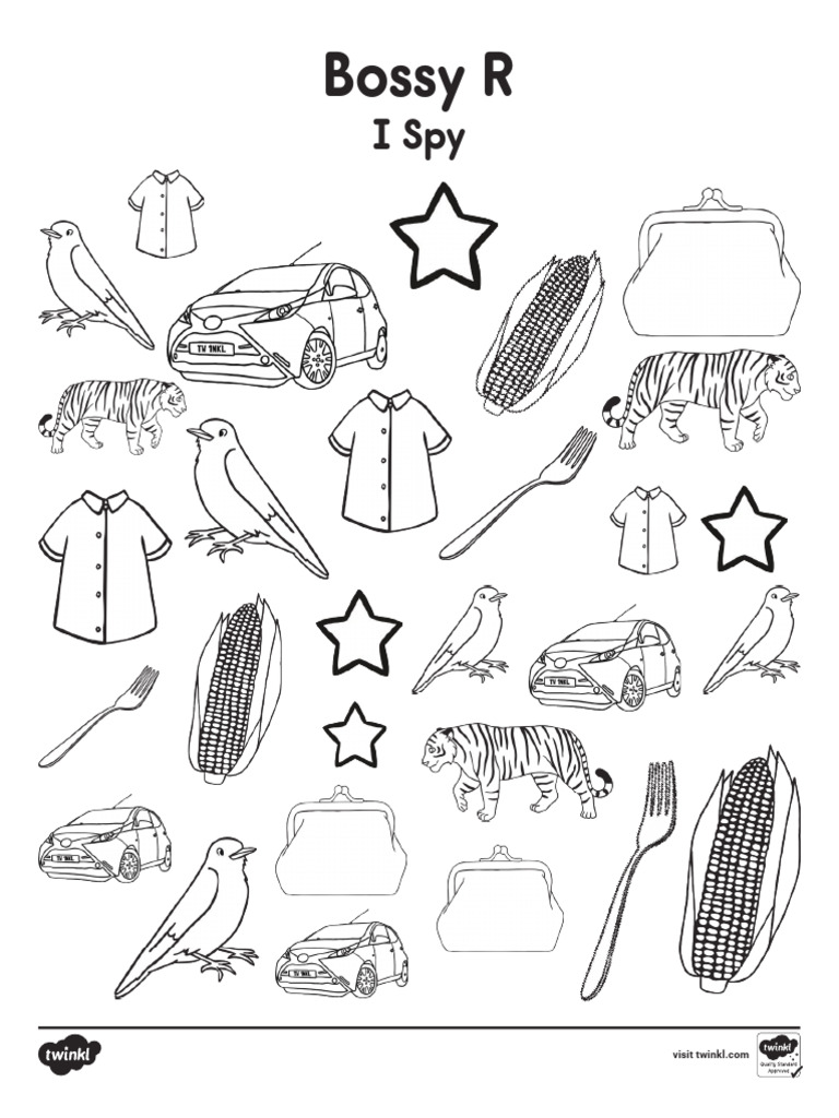 B&W Bossy R I Spy Activity | PDF