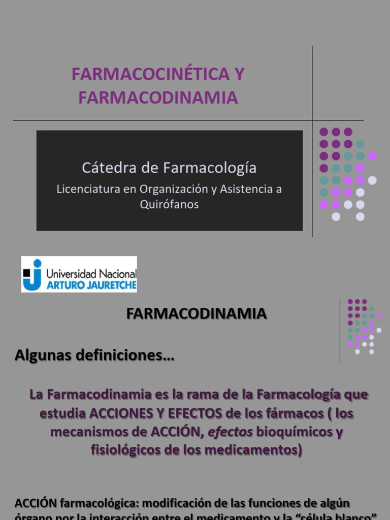 Farmacodinamia | PDF | Receptor (Bioquímica) | Receptor Antagonista