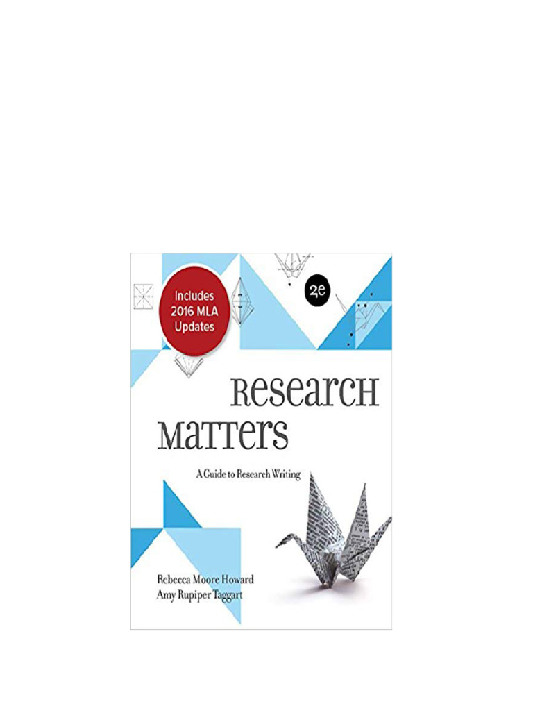 (eBook PDF) Research Matters MLA 2016 Update 2nd Edition pdf download ...