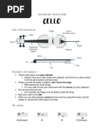 Cello Finger Chart | PDF | Music Production | European Musical Instruments