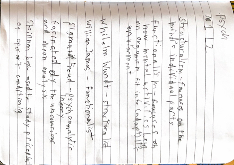 Psychology Module 1 Lesson 2 Notes | PDF