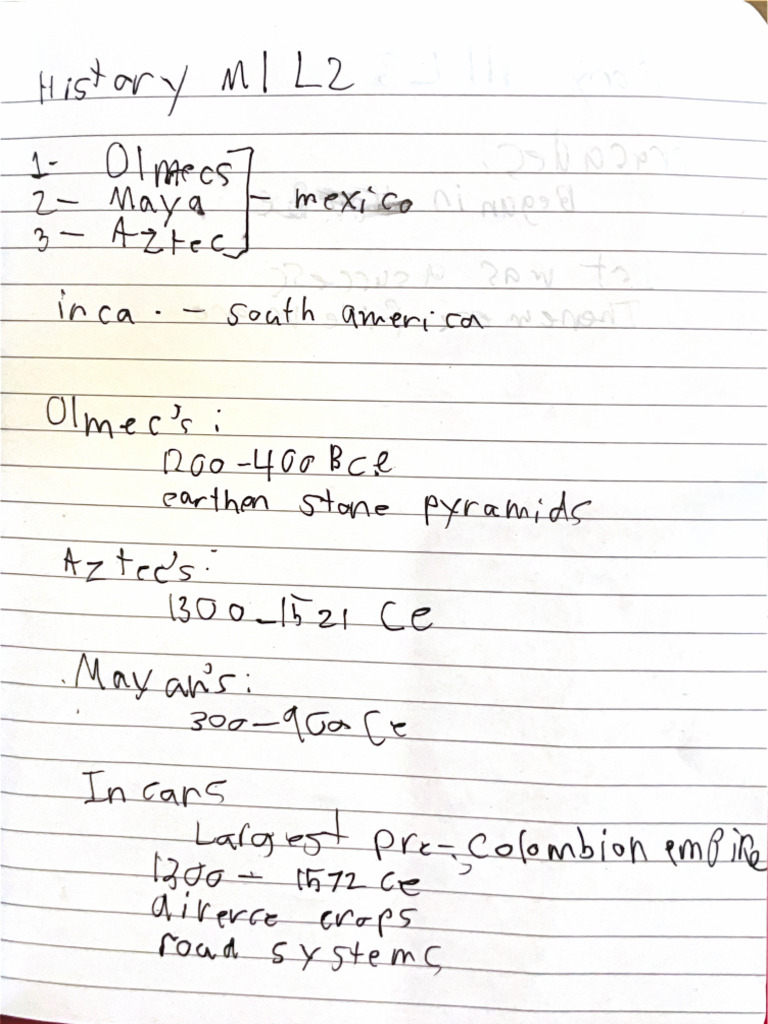 History Module 1 Lesson 2 Notes | PDF