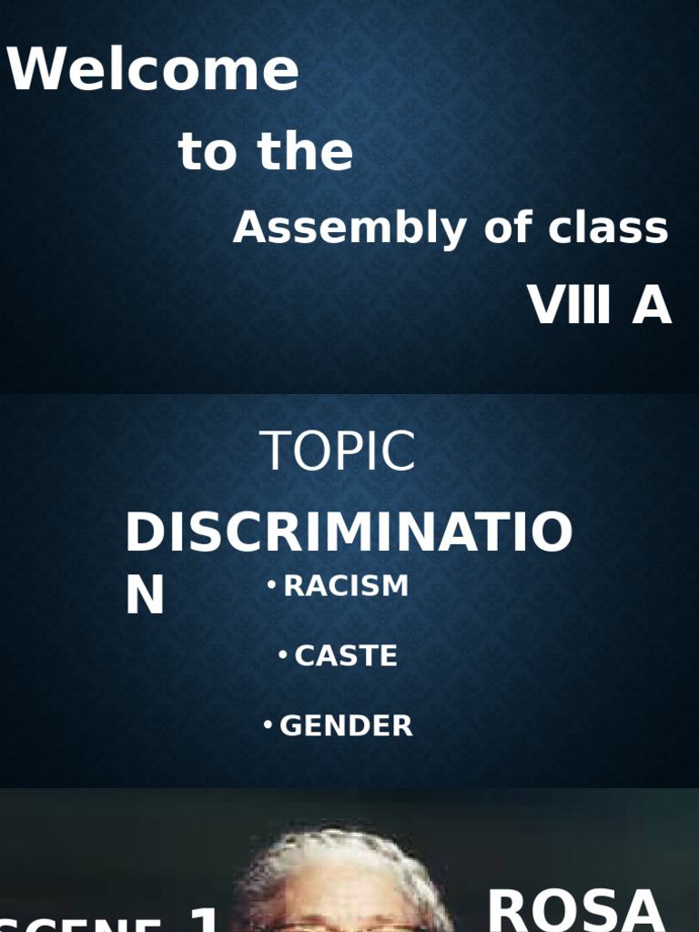 Class VIII a Assembly Ppt | PDF