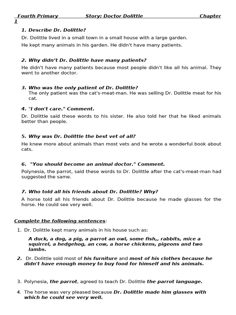 4 Dolittle 1A | PDF