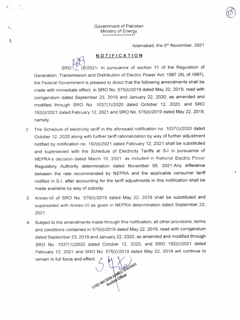 Notification-SRO-1429 | PDF