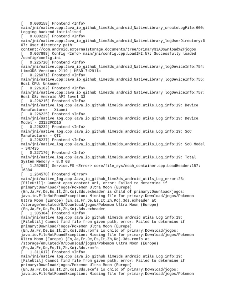 Lime3ds Log | PDF | Computer Science | System Software