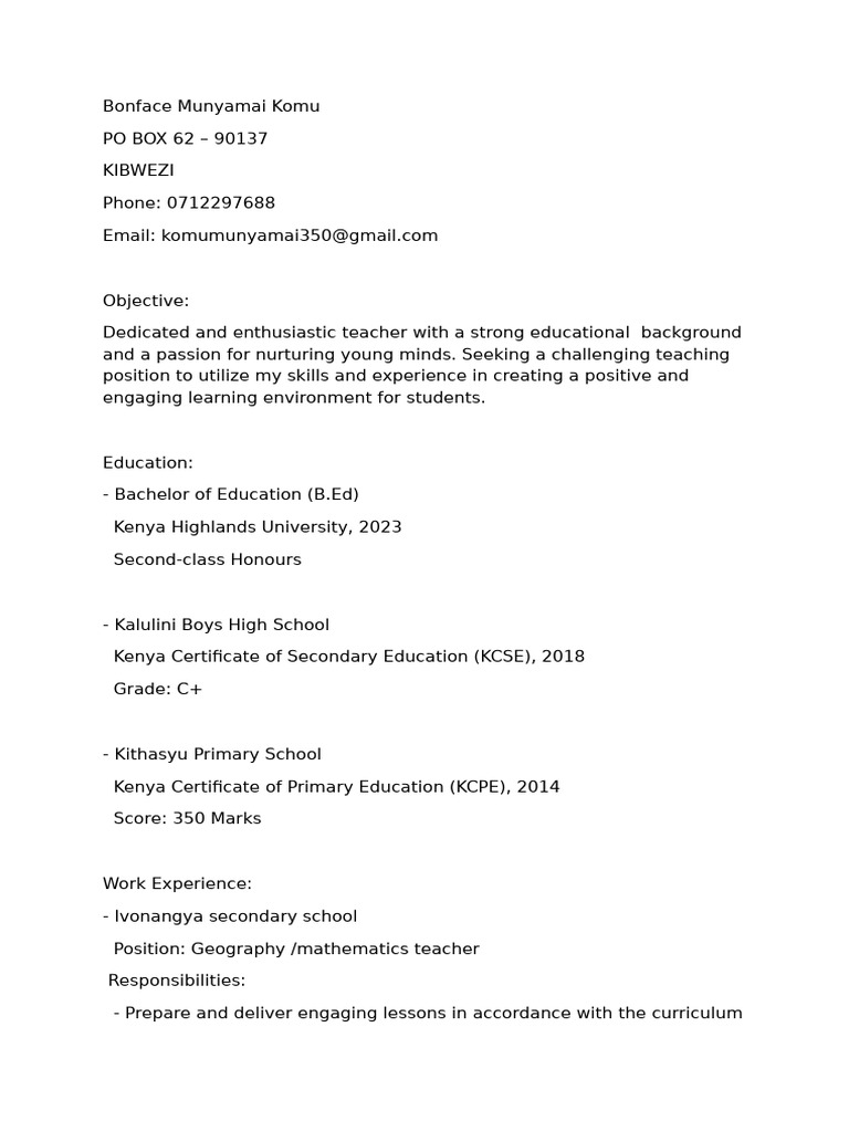 cv letter | PDF