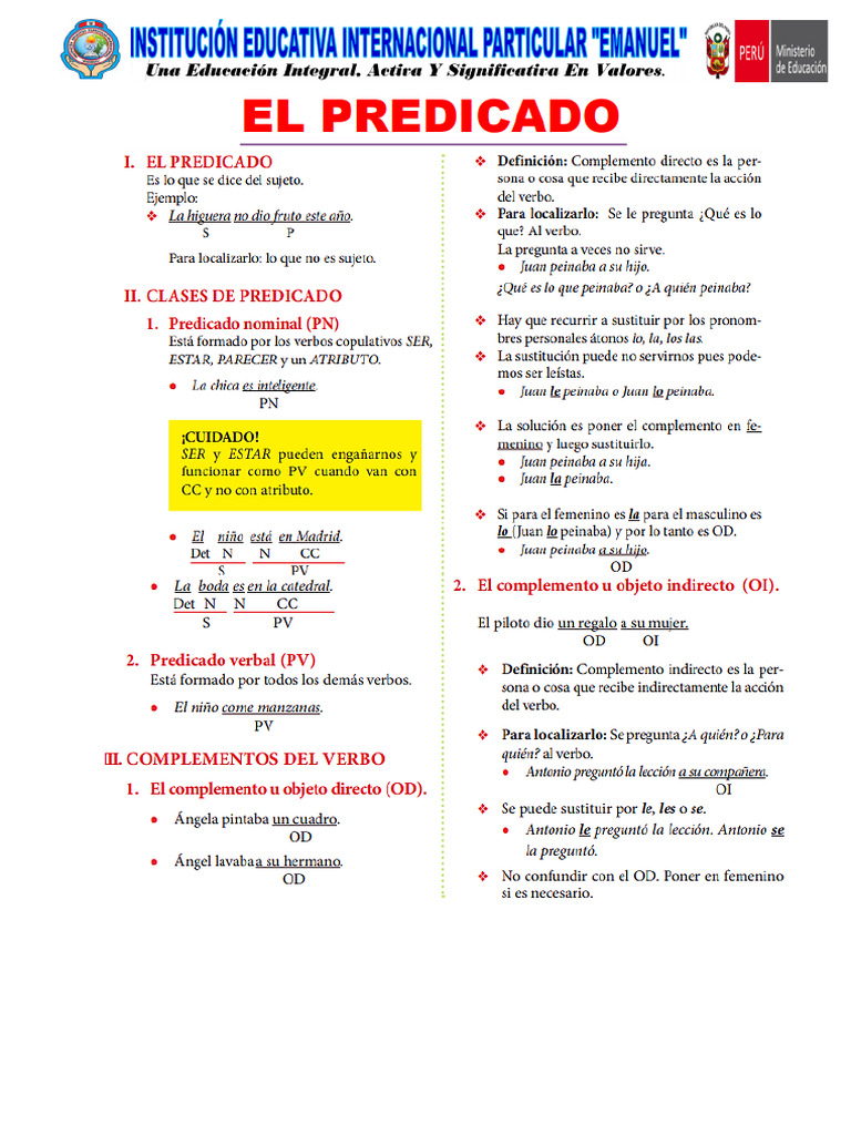 Avanzado Predicado | PDF