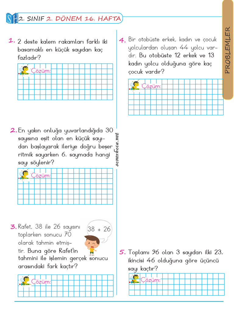 Haftalik Problemler 2. DONEM 16. Hafta | PDF