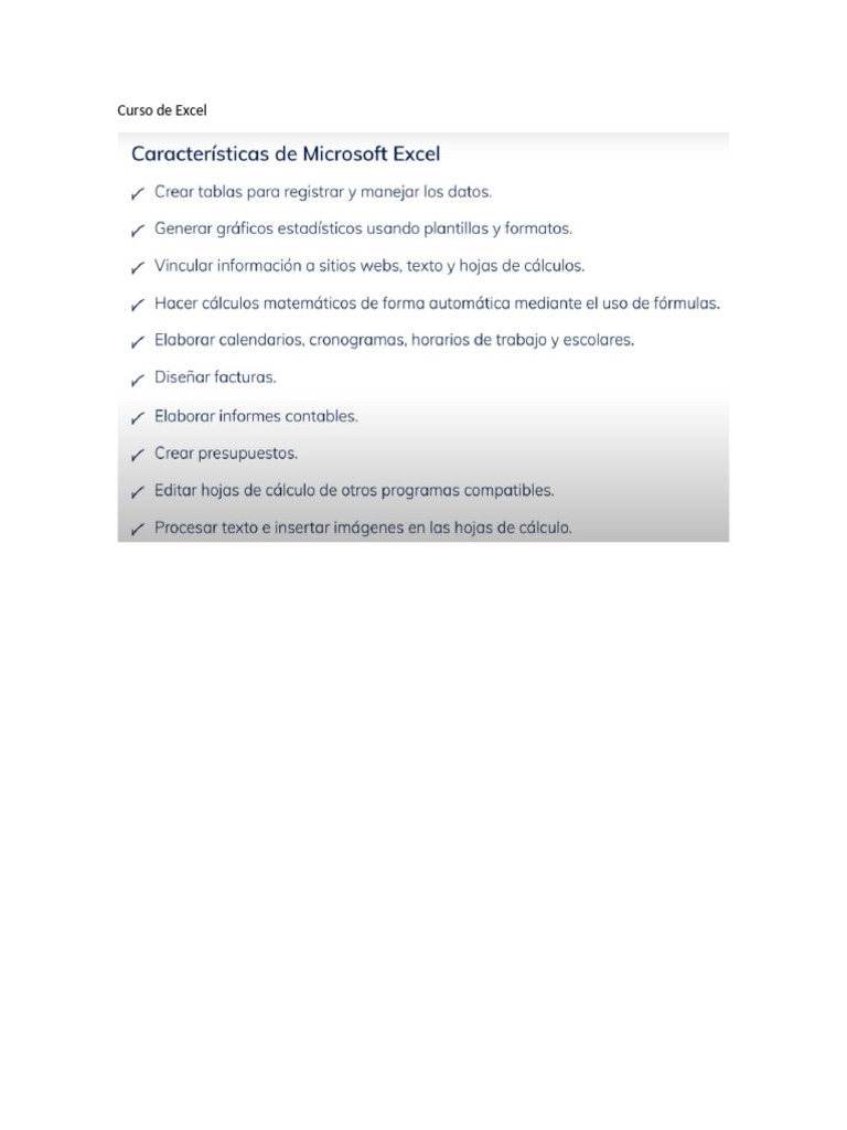 Curso de Excel | PDF