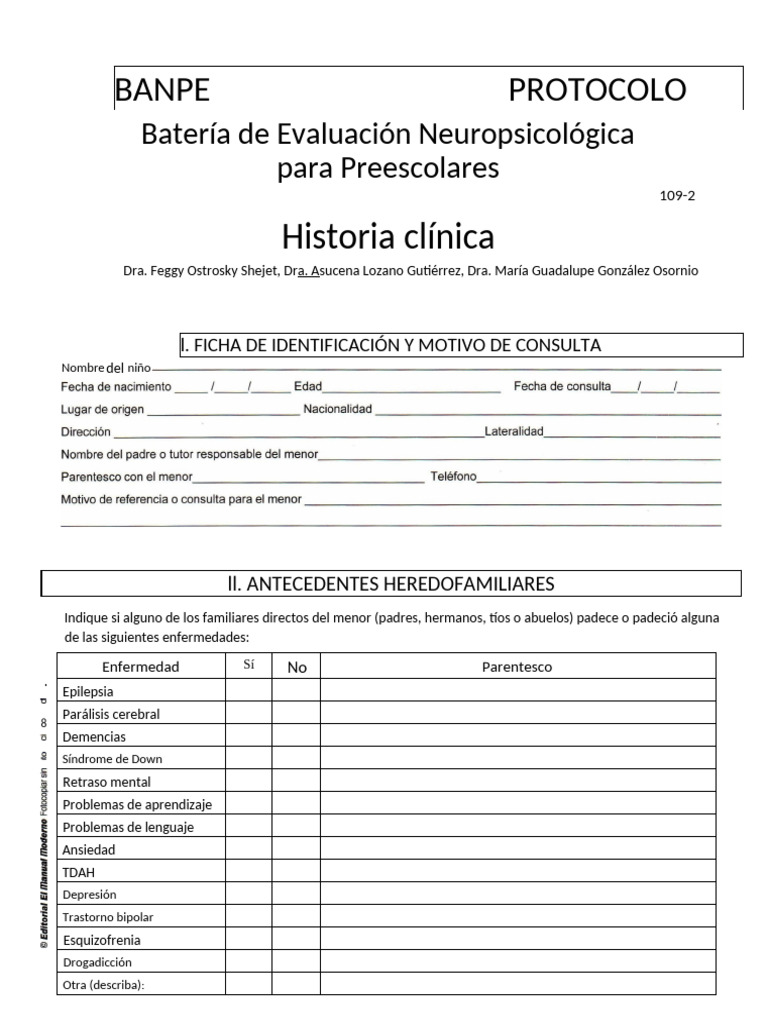 Protocolo BANPE 1 | PDF | Mano | El embarazo