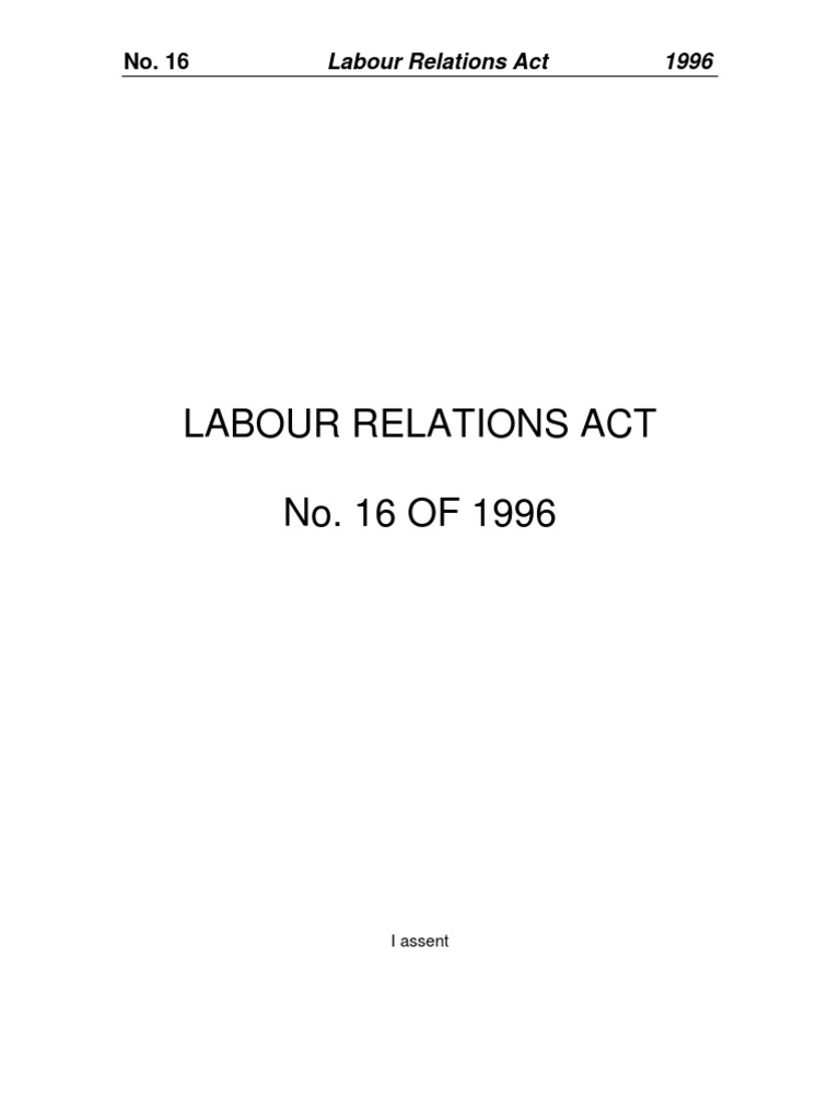 Labour Relations Act | PDF | Collective Bargaining | Trade Union