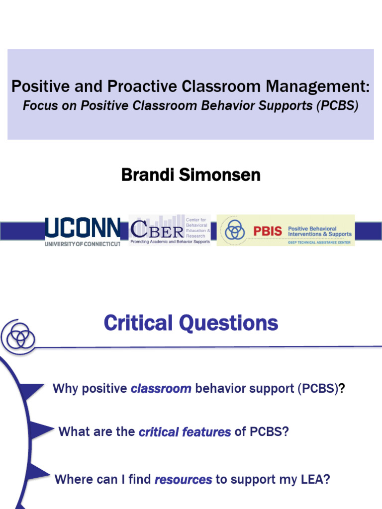 5d76d3bf344facc18108898c - Classroom Pbis Lea SCTG 2017 (Simonsen) | PDF | Classroom | Psychology