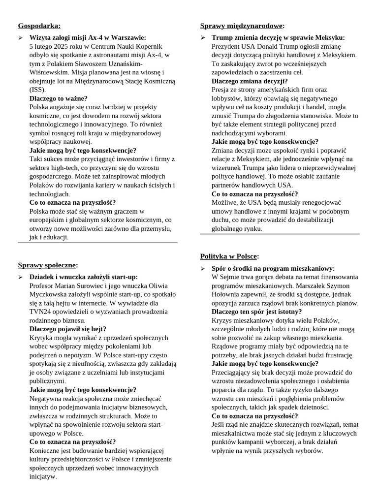 1. Prasówka Na Wos 05 Luty 2025 | PDF