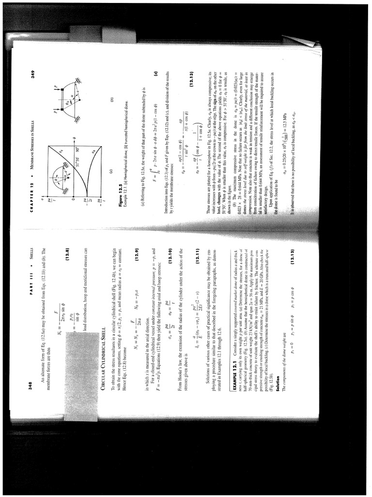 Stresses in Plates and Shells - Excerpts | PDF | Deformation ...