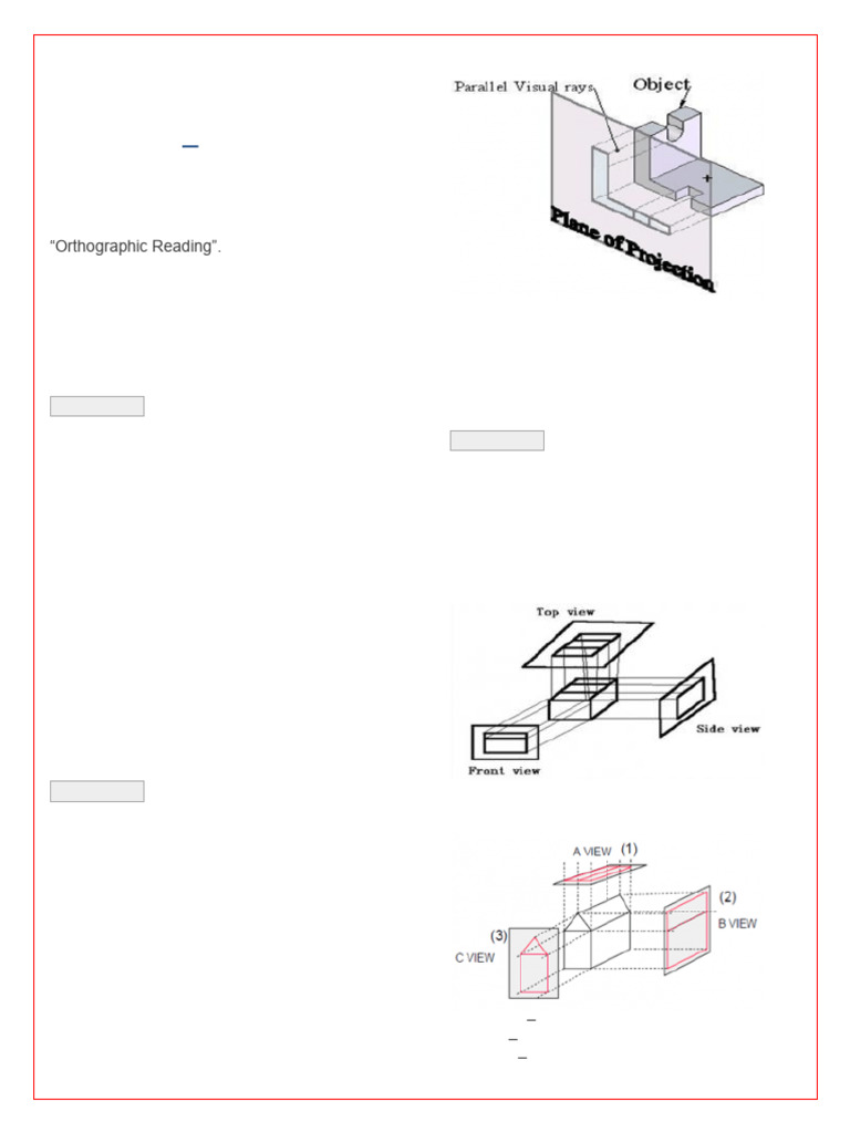 Orthographic Projection, Projections of Lines, Planes and Solids | PDF ...