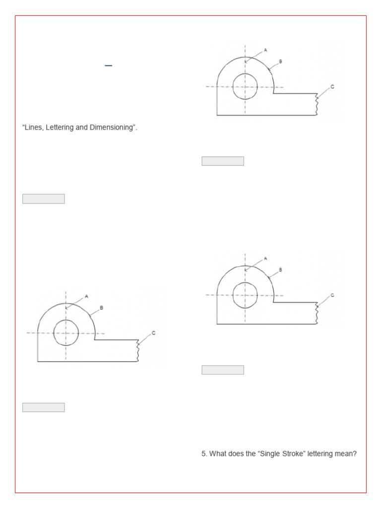 Lettering Practice, Scales & Curves | PDF | Circle | Perpendicular