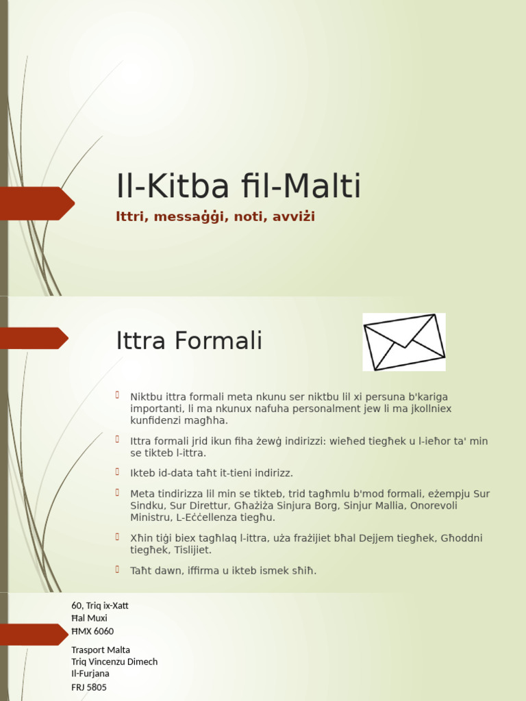 Lecture 16 - Il-Kitba Fil-Malti | PDF