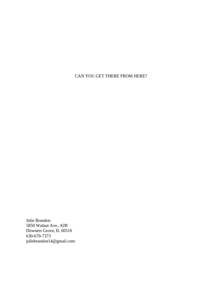 Can You Get There From Here | PDF