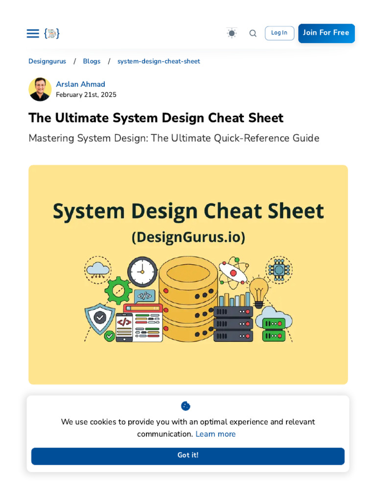The Ultimate System Design Cheat Sheet | PDF | Databases | Load Balancing (Computing)