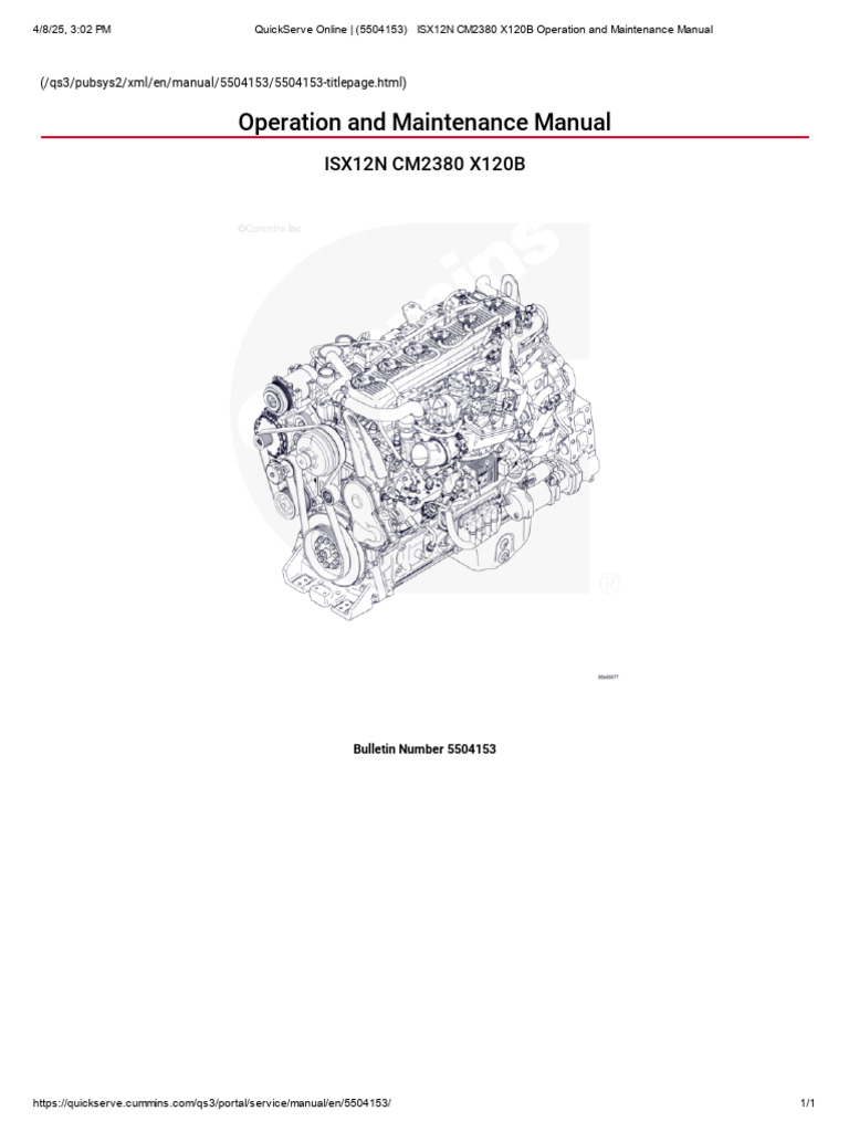 QuickServe Online - (5504153) ISX12N CM2380 X120B Operation and ...