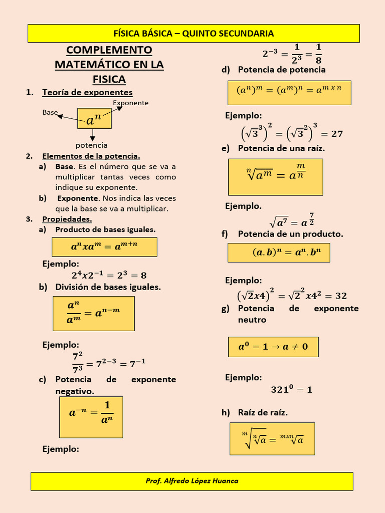 Complemento Matemático en La Fisica DDM | PDF | Funciones ...