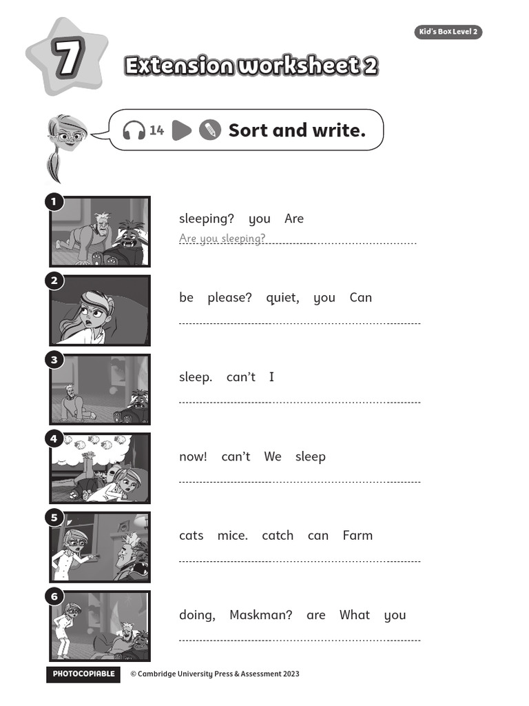 KidsBox Level 2 Unit 7 Extension Worksheet 2 | PDF