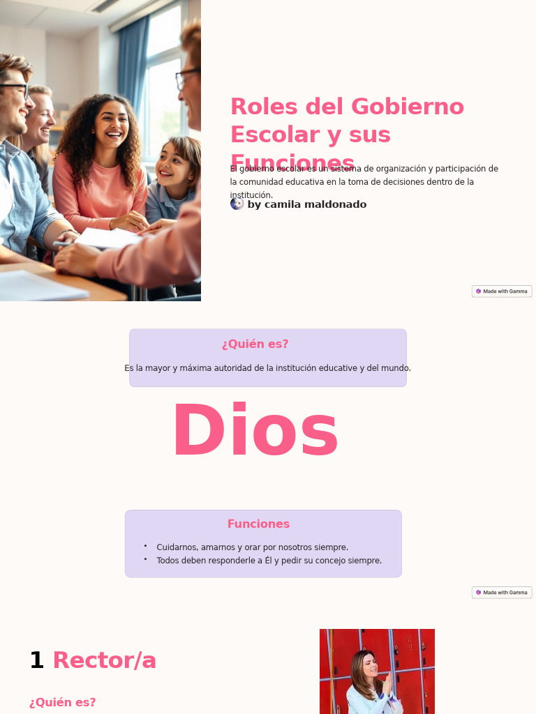 Roles Del Gobierno Escolar y Sus Funciones | PDF | Escuelas | Salón de ...