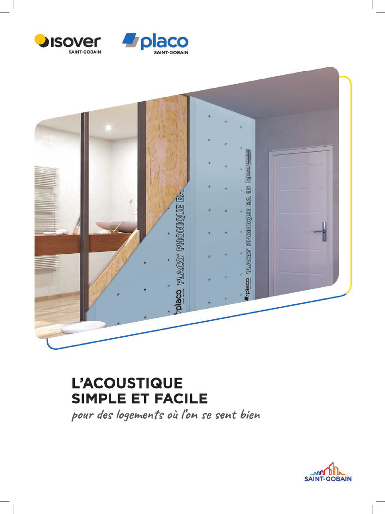 Brochure l'acoustique simple et facile Isover Placo(r) | PDF