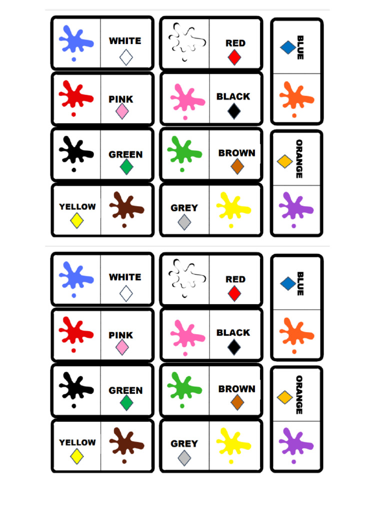 Colour Dominoe Imprimir | PDF